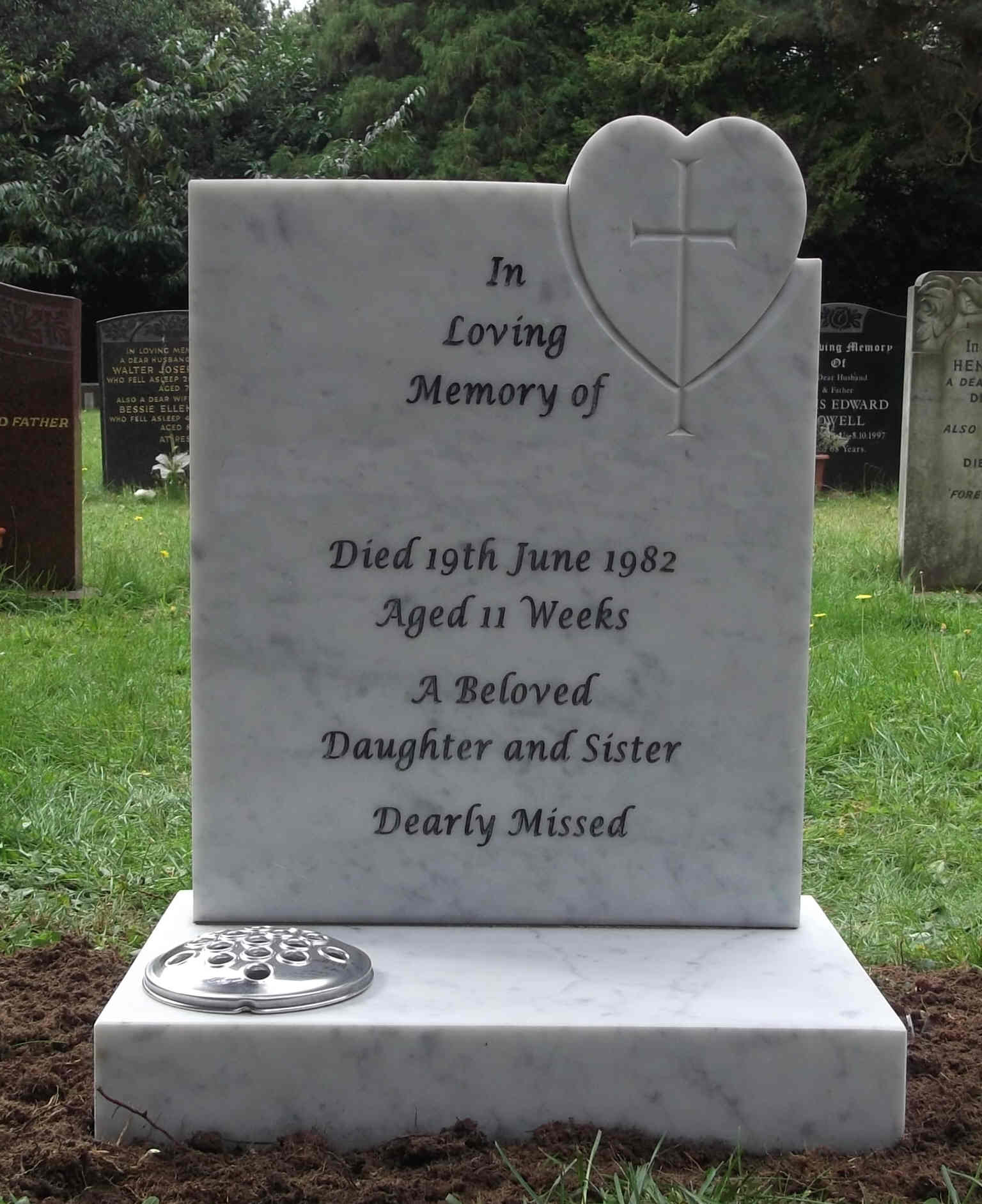 Special Marble Lawn Headstone - Quality Headstones and Memorials at WT ...