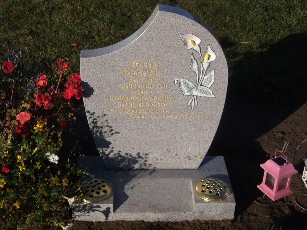 Carved Lily Memorial - Quality Headstones and Memorials at WT Drage and ...